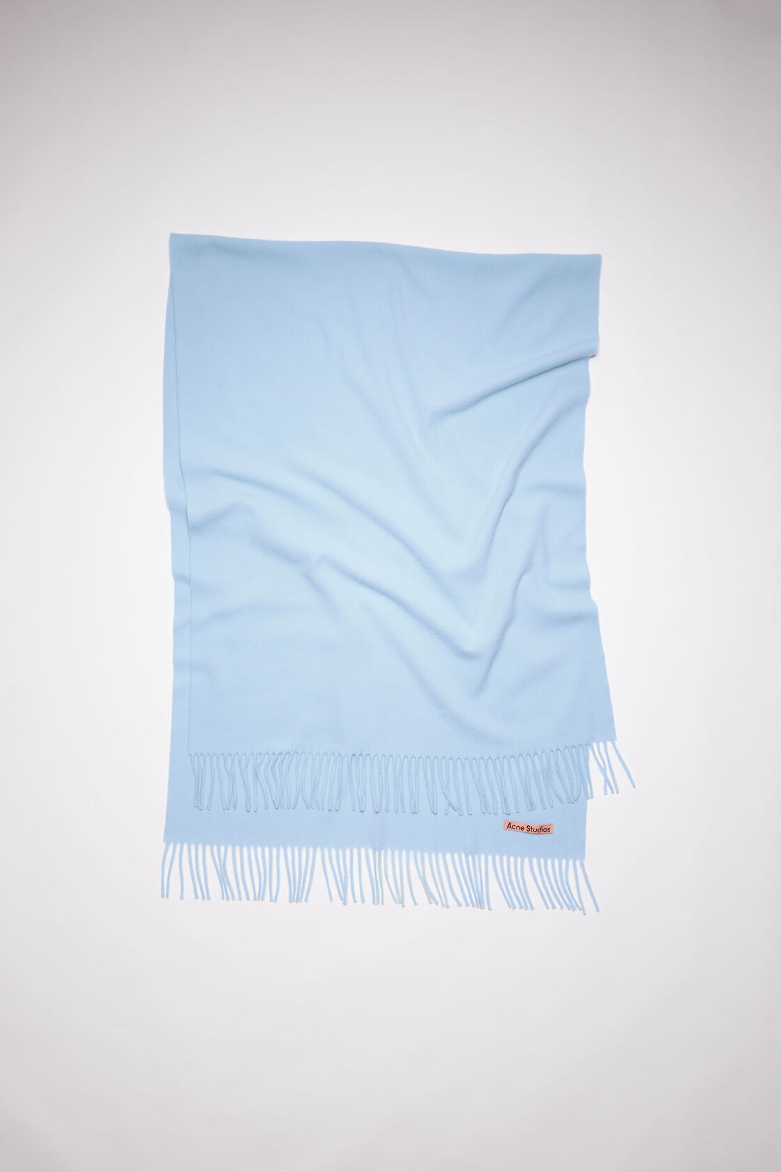 Acne Studios - Fringe wool scarf - oversized - Light blue