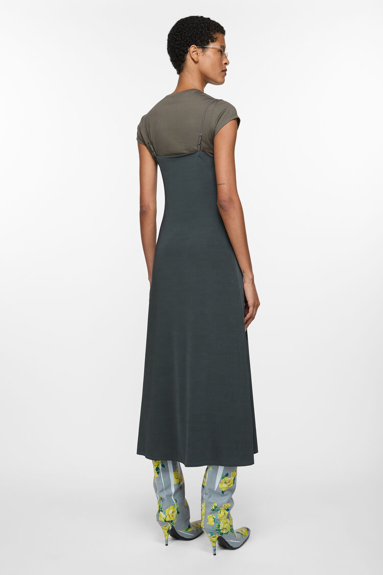 Acne Studios - Layered jersey dress - Grey/anthracite