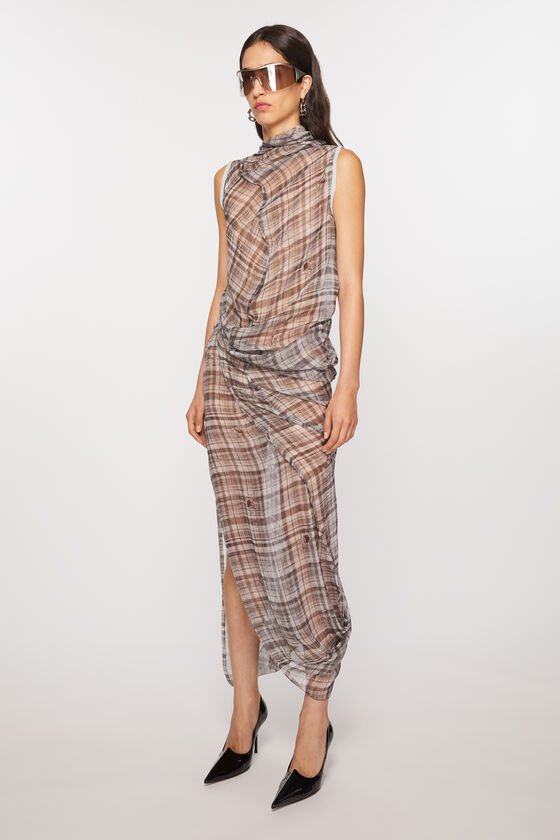 Acne Studios - Mesh check dress - Black