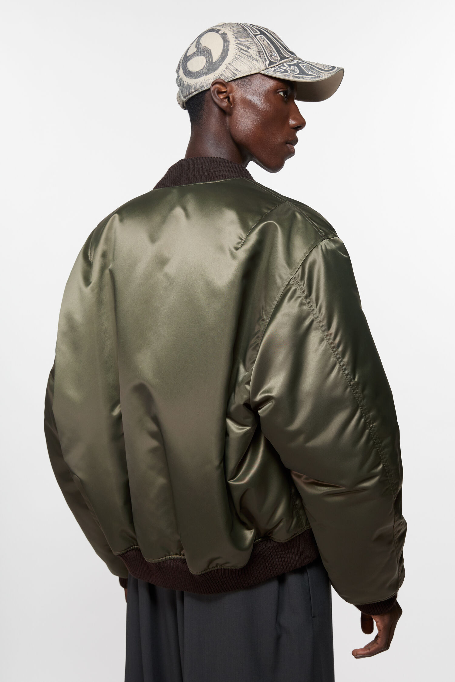 Acne Studios - Bomber jacket logogram - Military green