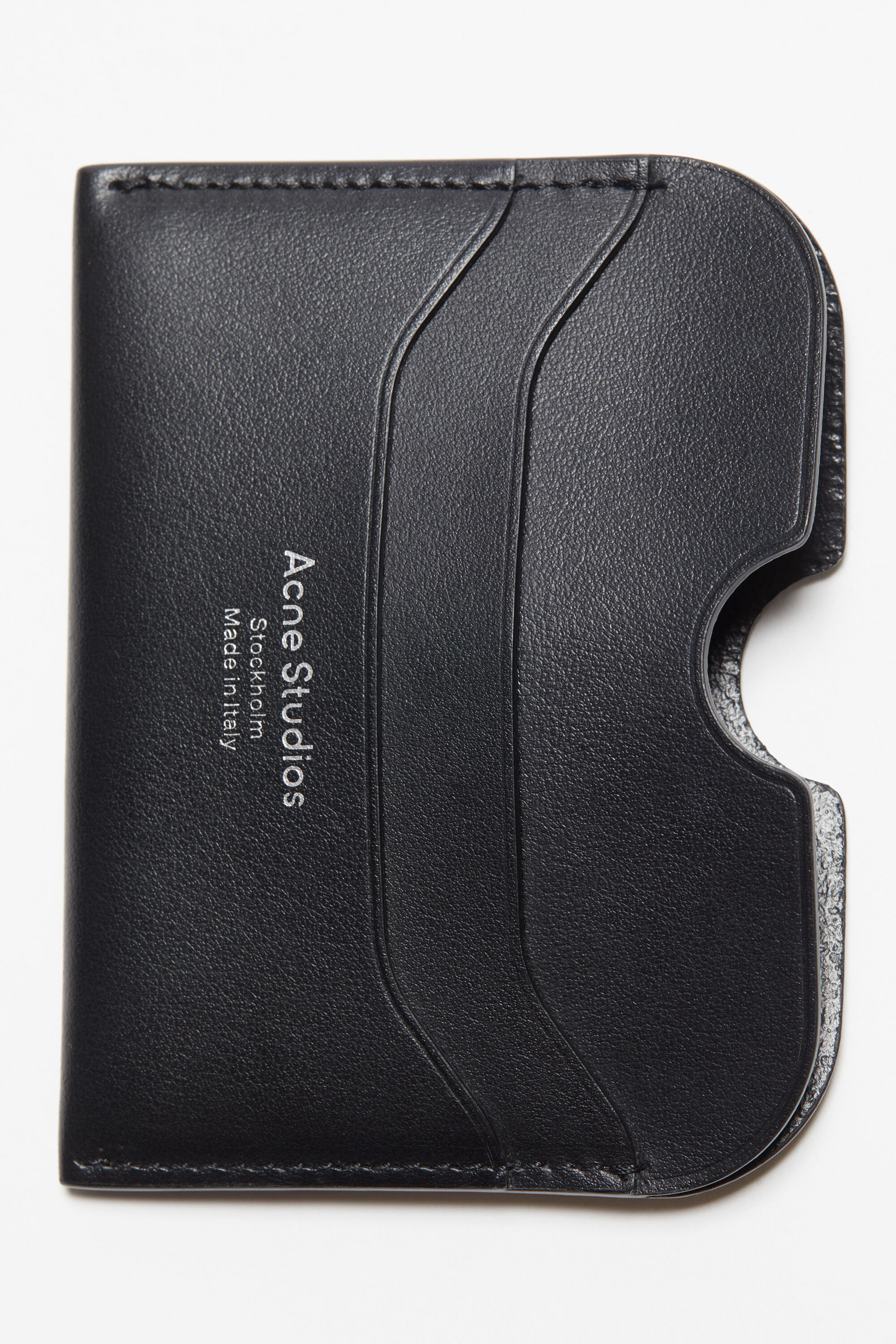 Acne Studios - Leather card holder - Black