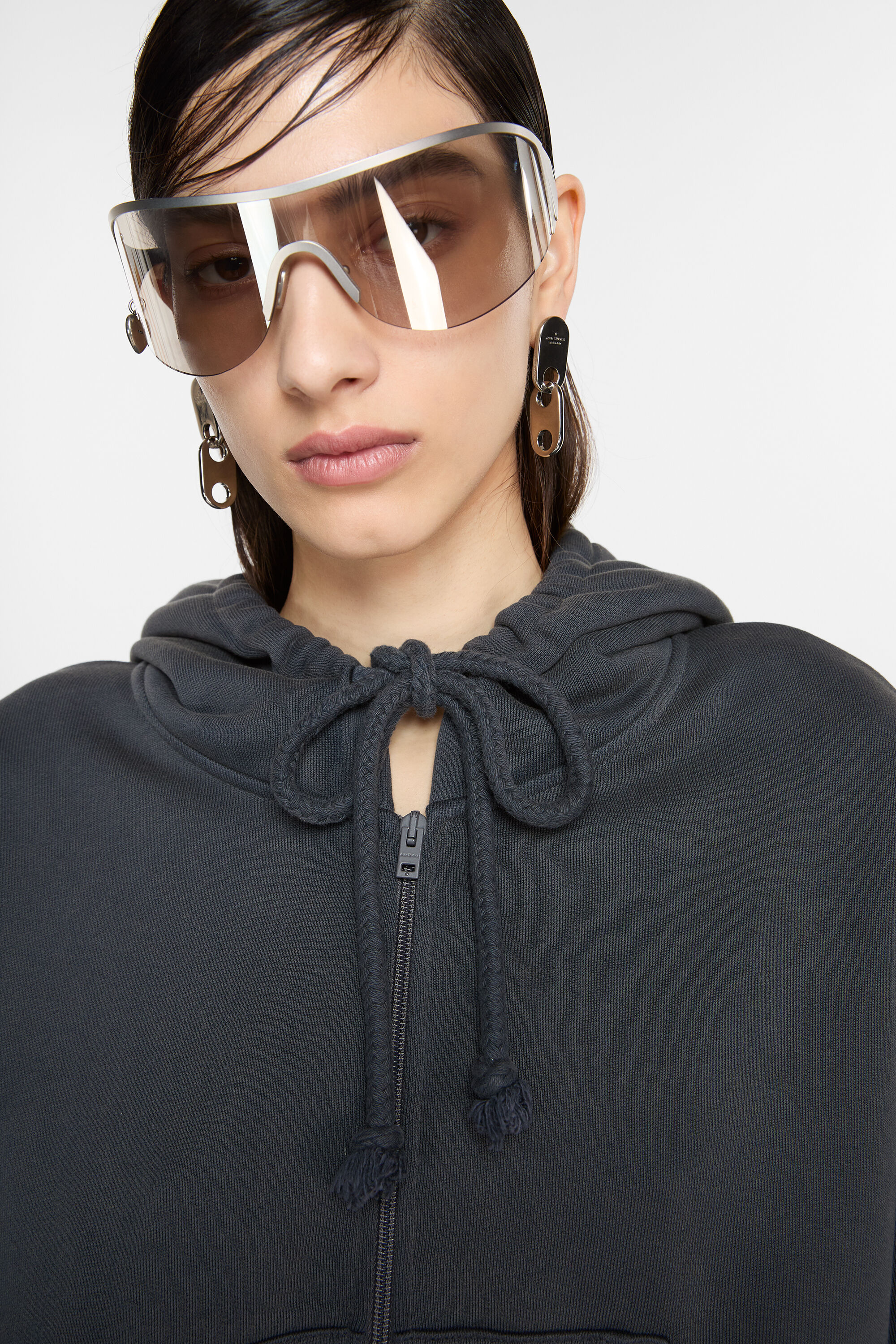 Acne Studios - Chain lock earring - Silver