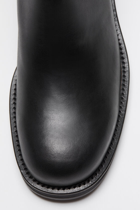 Acne Studios - Bottes en cuir ciré - Noir