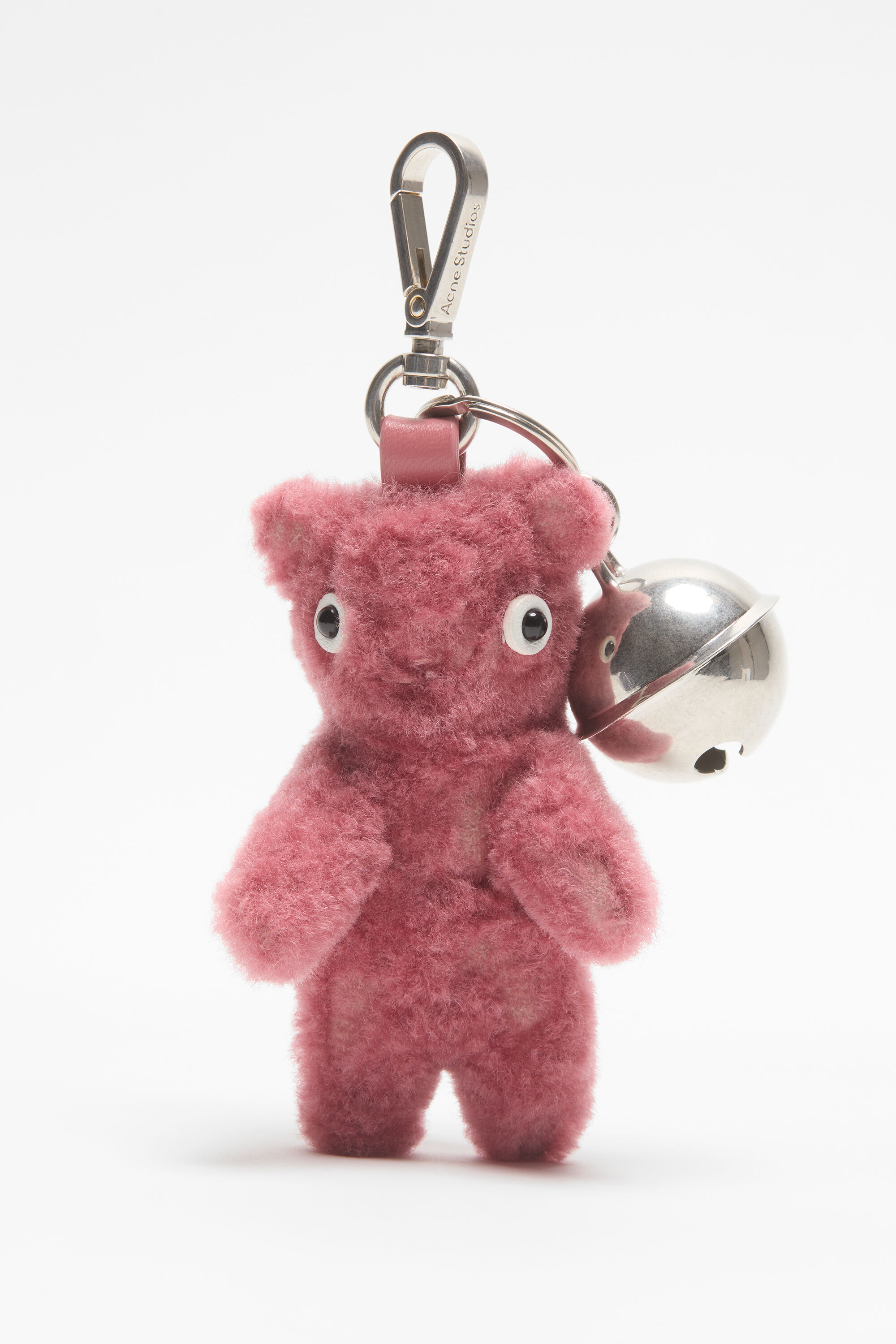 Acne Studios - Teddy bear keyring - Berry pink