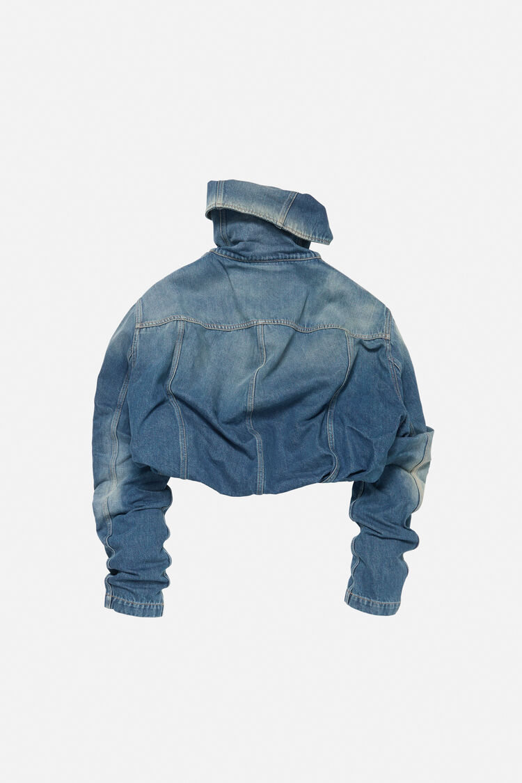 Acne Studios - Crinkled denim jacket - Mid Blue