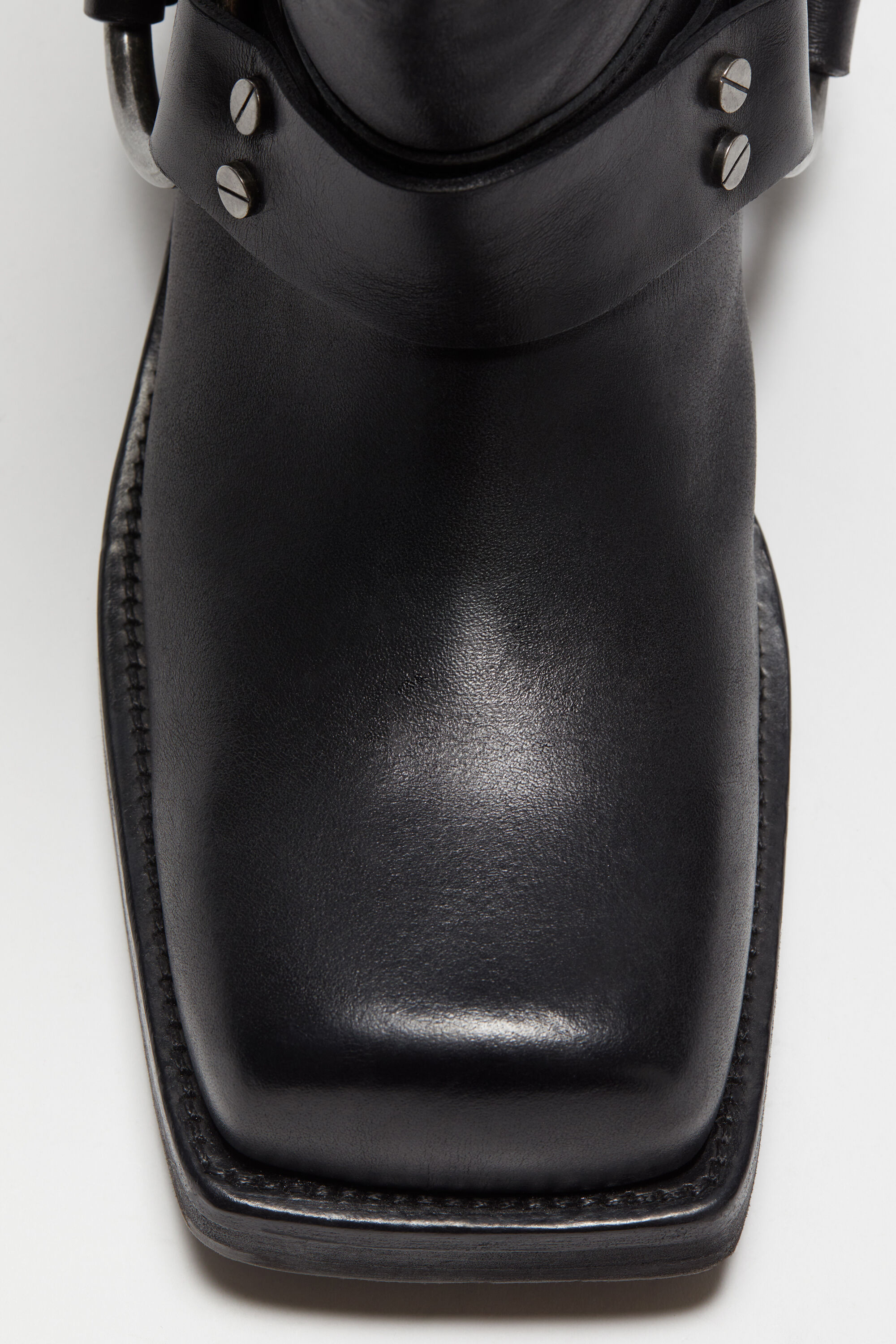 Acne Studios - Leather buckle boots - Black