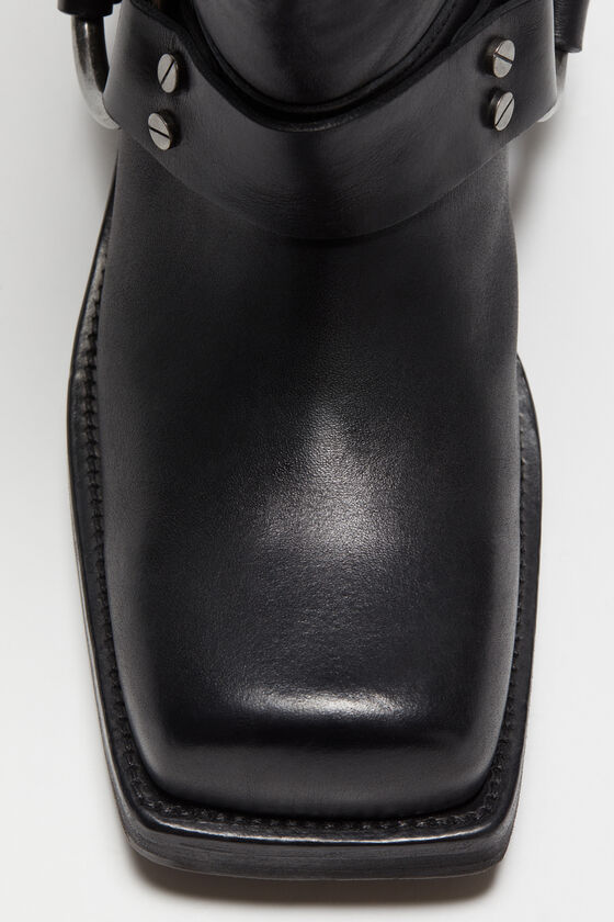 Acne Studios - Leather buckle boots - Black