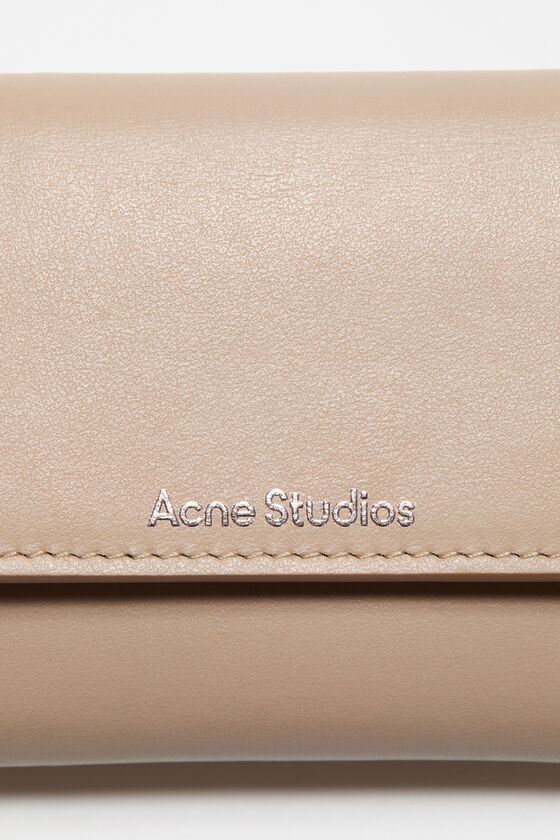 Acne Studios - Trifold leather wallet - Taupe beige