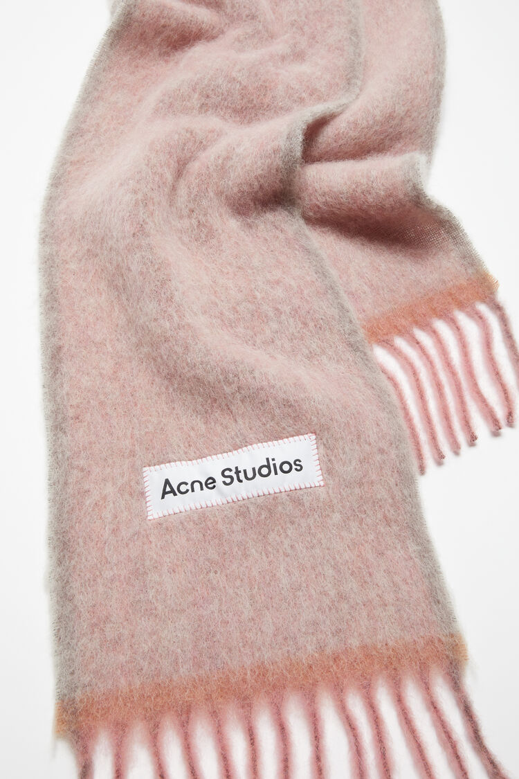 Acne Studios - Wool mohair scarf - Narrow - Dusty pink