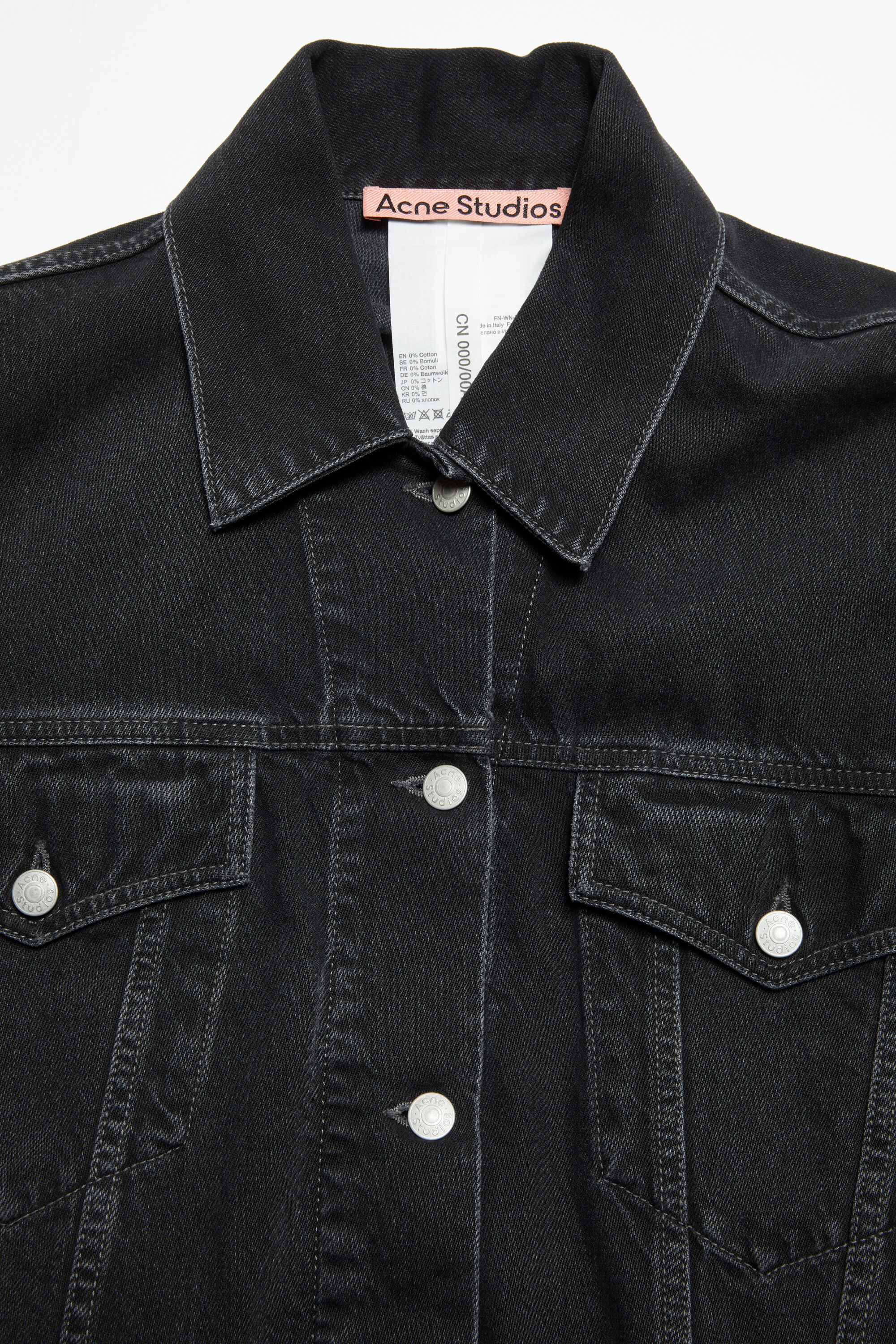 Acne Studios - Denim jacket - Relaxed cropped fit - Black