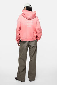 Acne Studios - Fleece logo hoodie - Tango pink