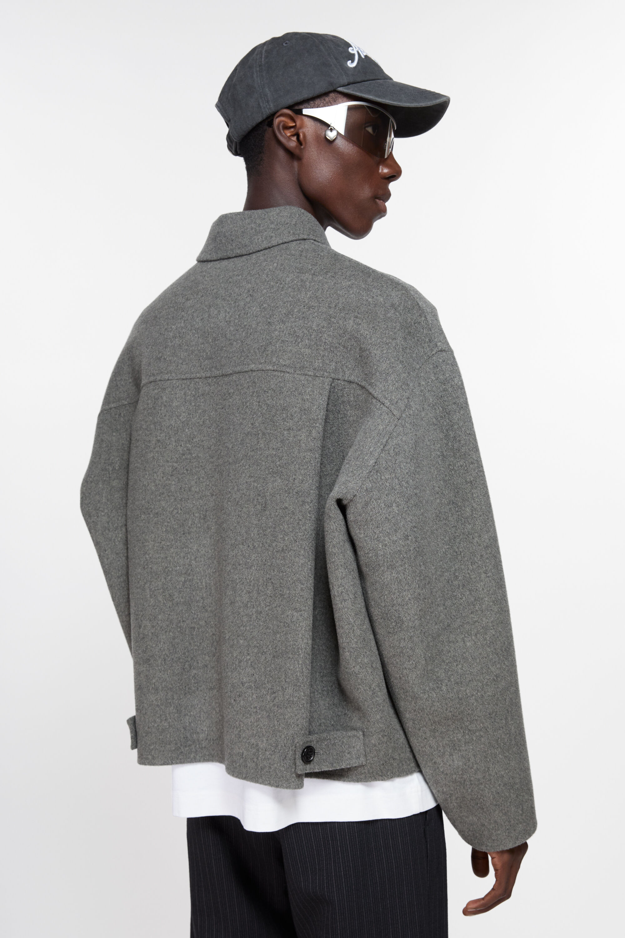 Acne Studios - Wool zipper jacket - Grey Melange