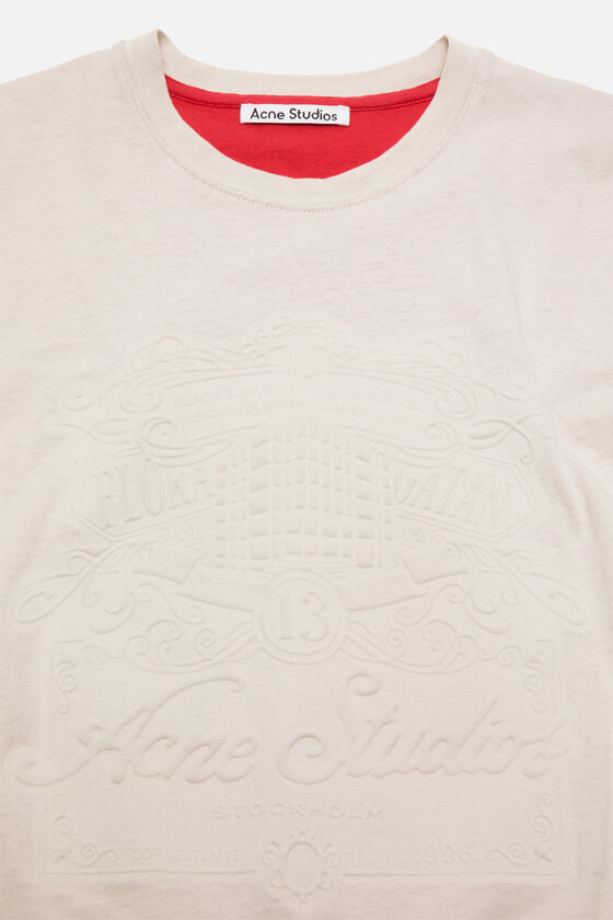 Acne Studios - Embossed logo t-shirt - White/red