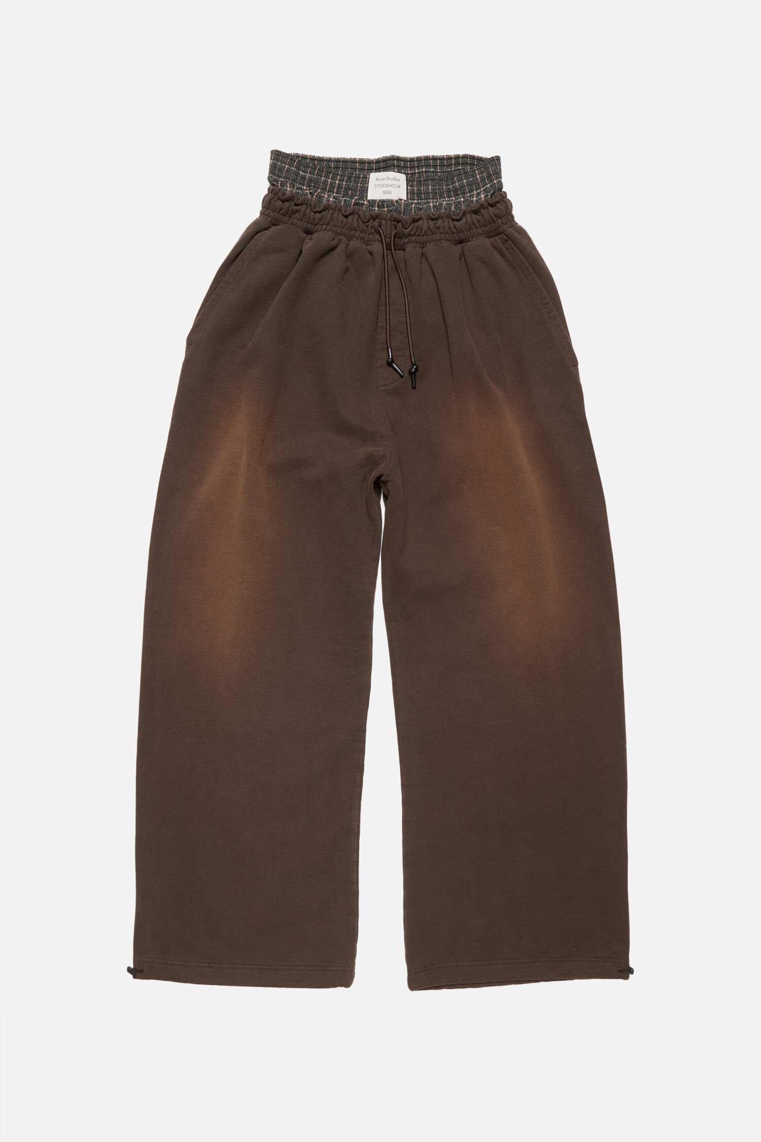 Acne Studios - Layered logo sweatpants - Dark brown