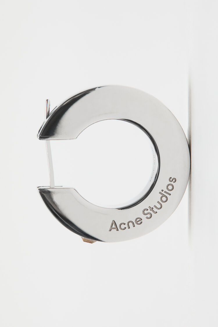 Acne Studios - Crystal hoop earrings - Silver