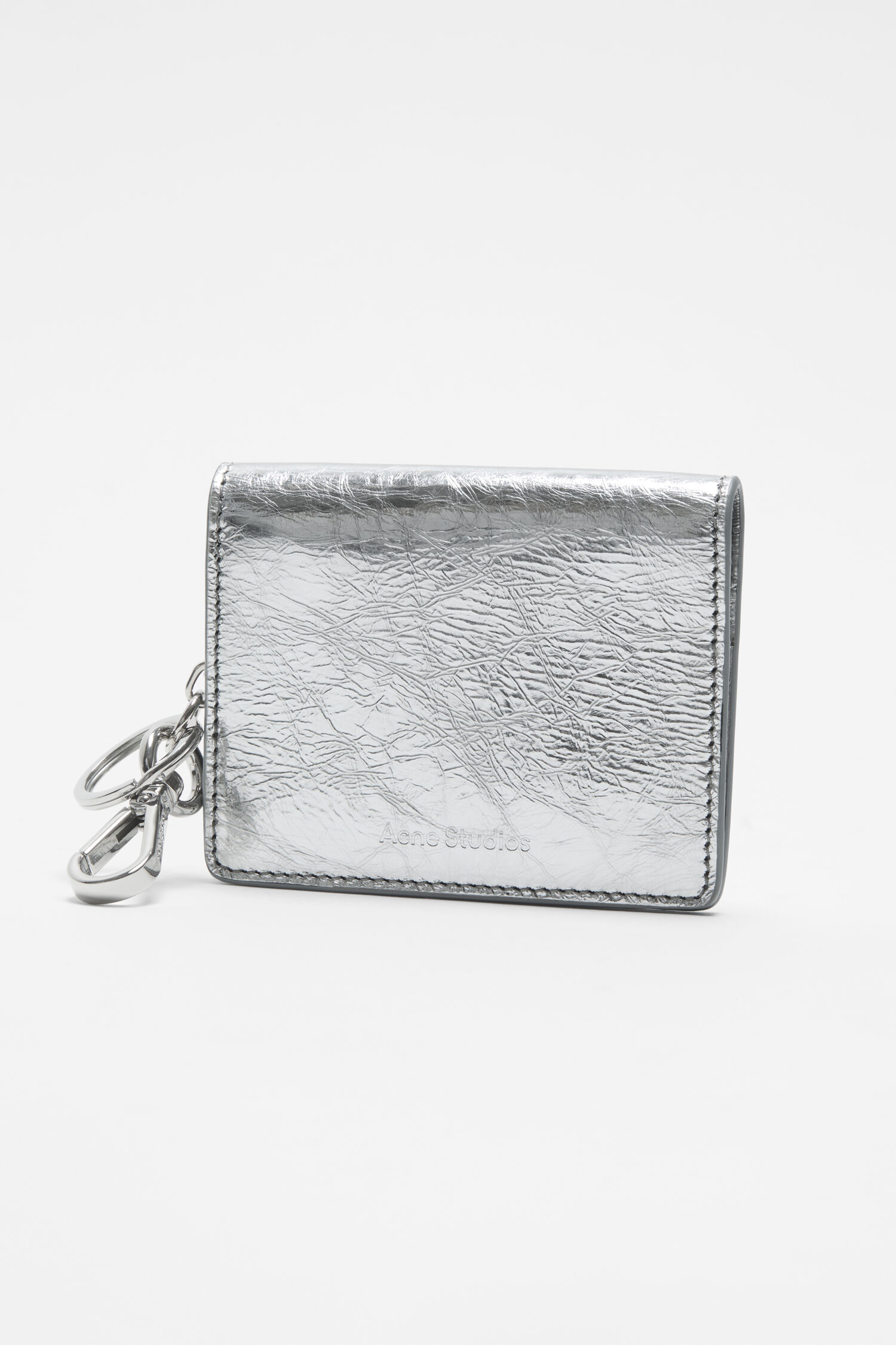 Acne Studios - Folded leather wallet - Silver