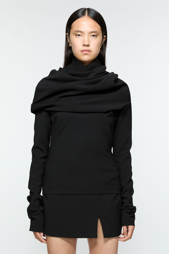Acne Studios - High neckline blouse - Black