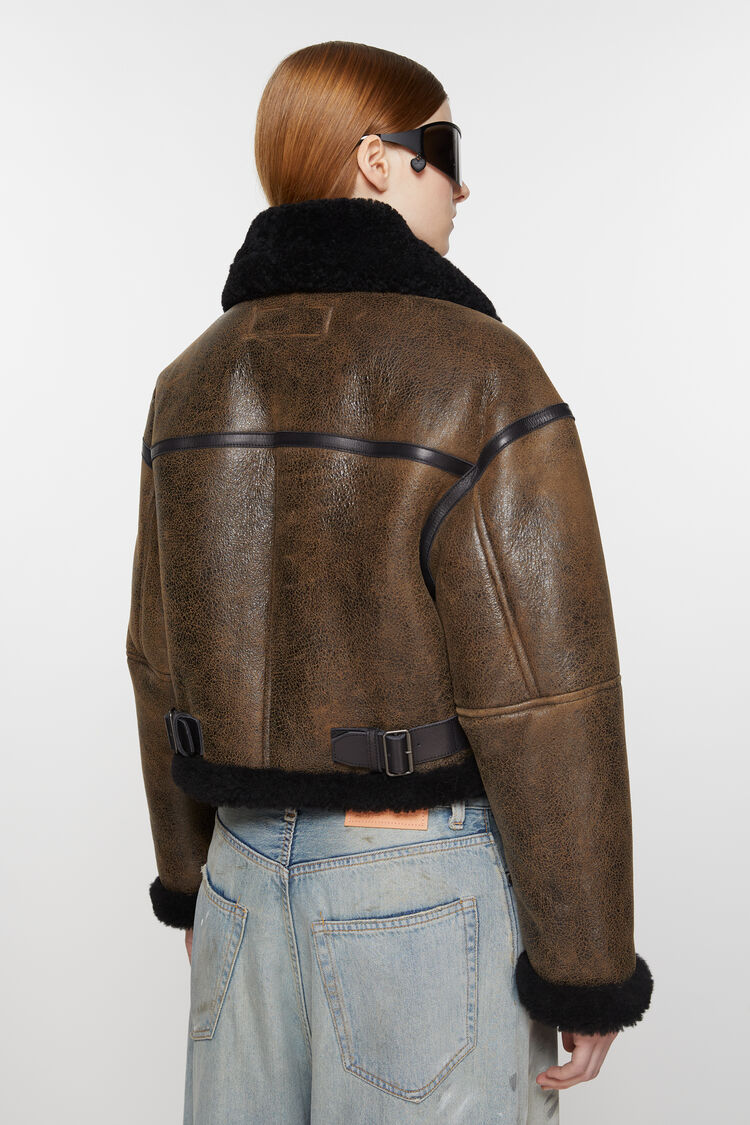 Acne Studios - Shearling jacket - Dark brown/black