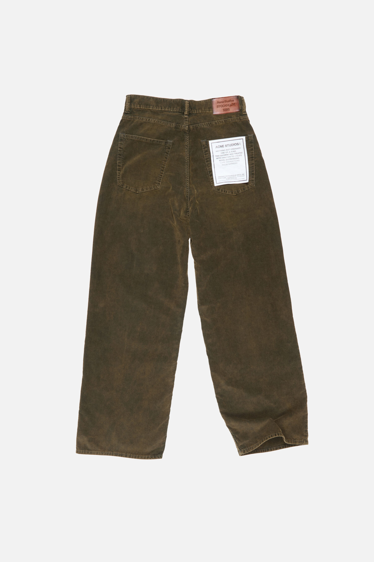 Acne Studios - Corduroy trousers - Olive green