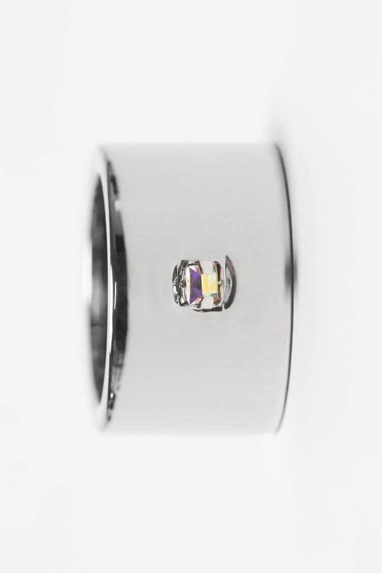 Acne Studios - Crystal ring - Silver