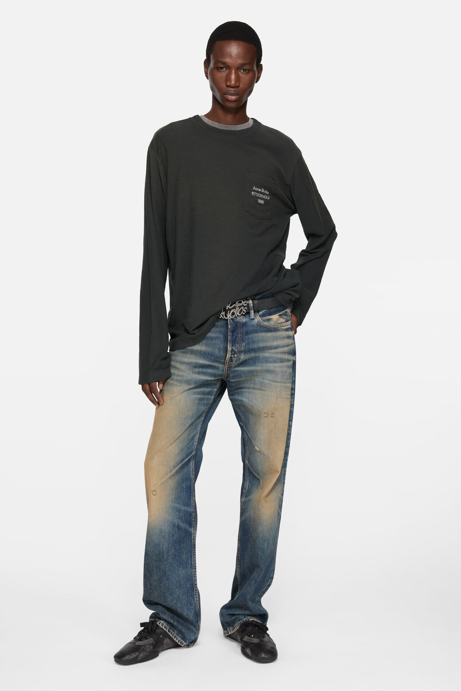 Acne Studios - Logo t-shirt - Faded black