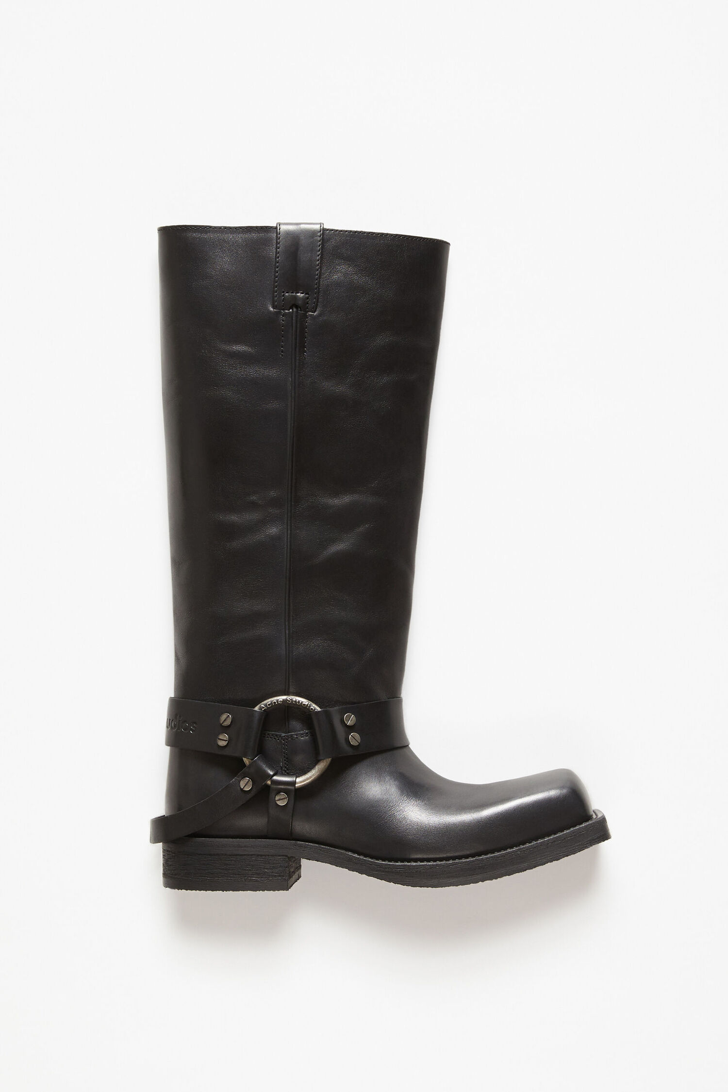 Acne Studios - Leather buckle boots - Black
