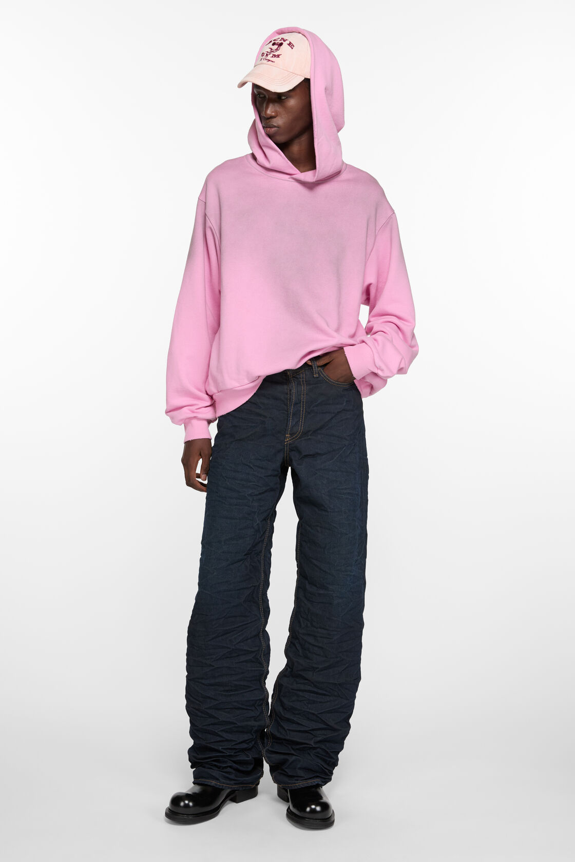 Acne Studios - Logo hooded sweater - Cotton candy pink