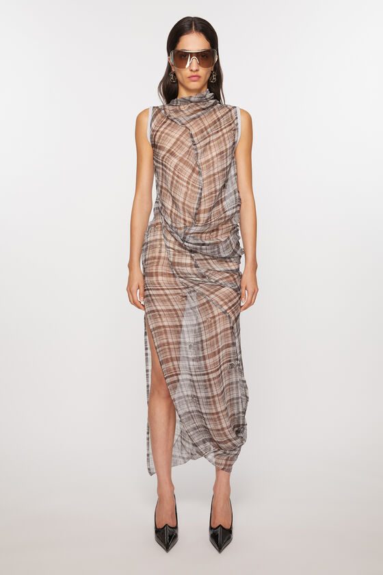 Acne Studios - Mesh check dress - Black