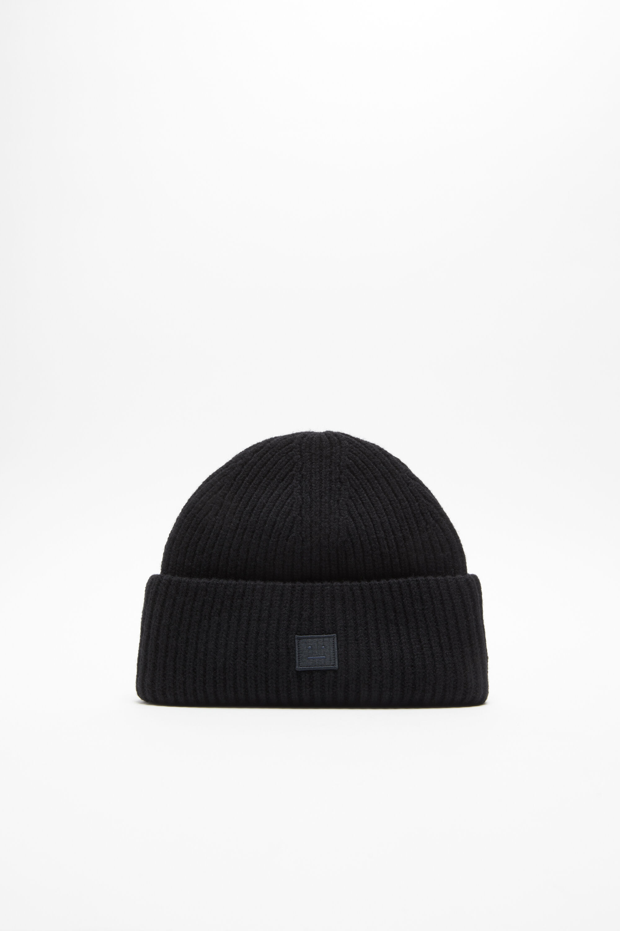 Acne Studios - Small face logo beanie - Black
