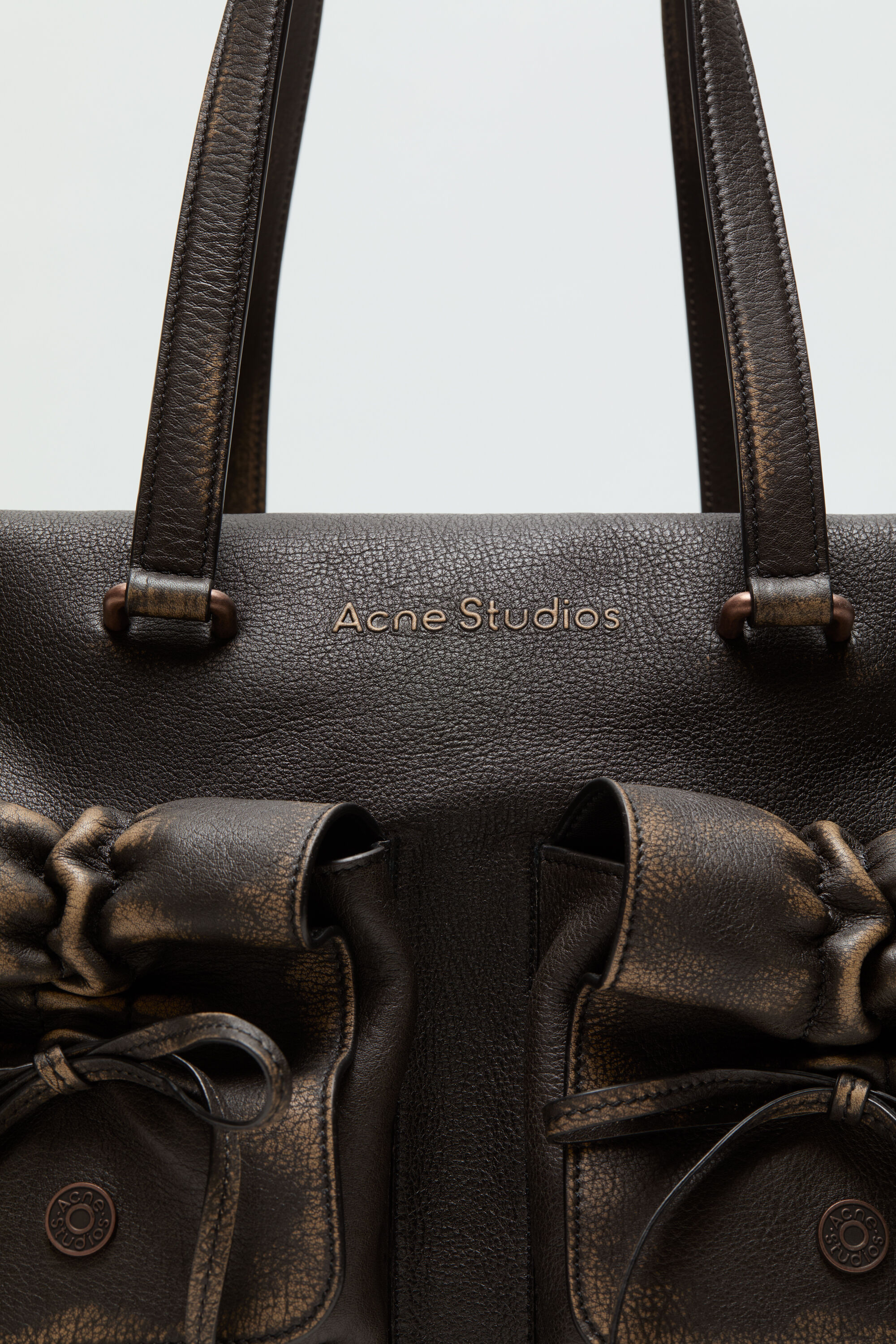 Acne Studios - Multipocket tote bag - Dark brown/beige