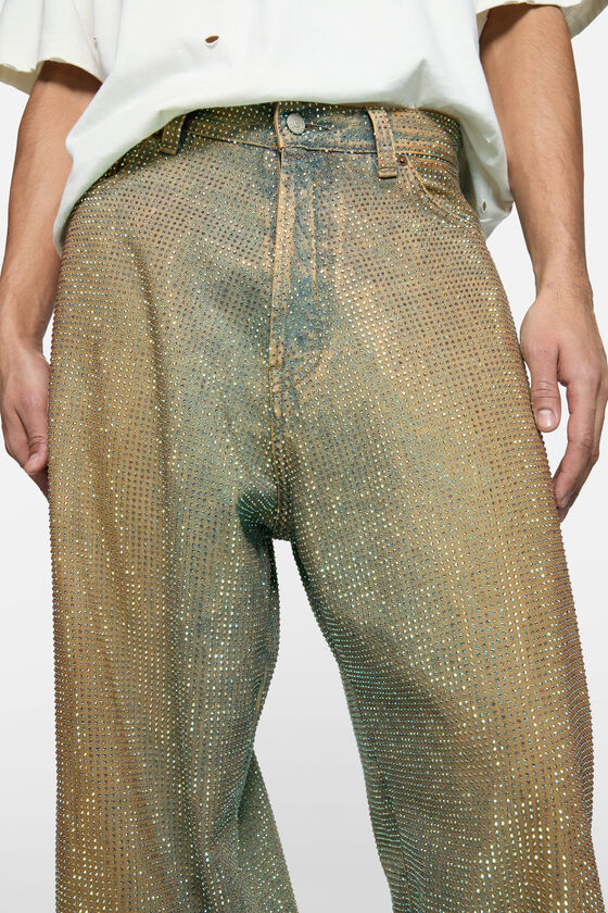 Acne Studios - Loose rhinestone jeans - 2023 - Mid Blue