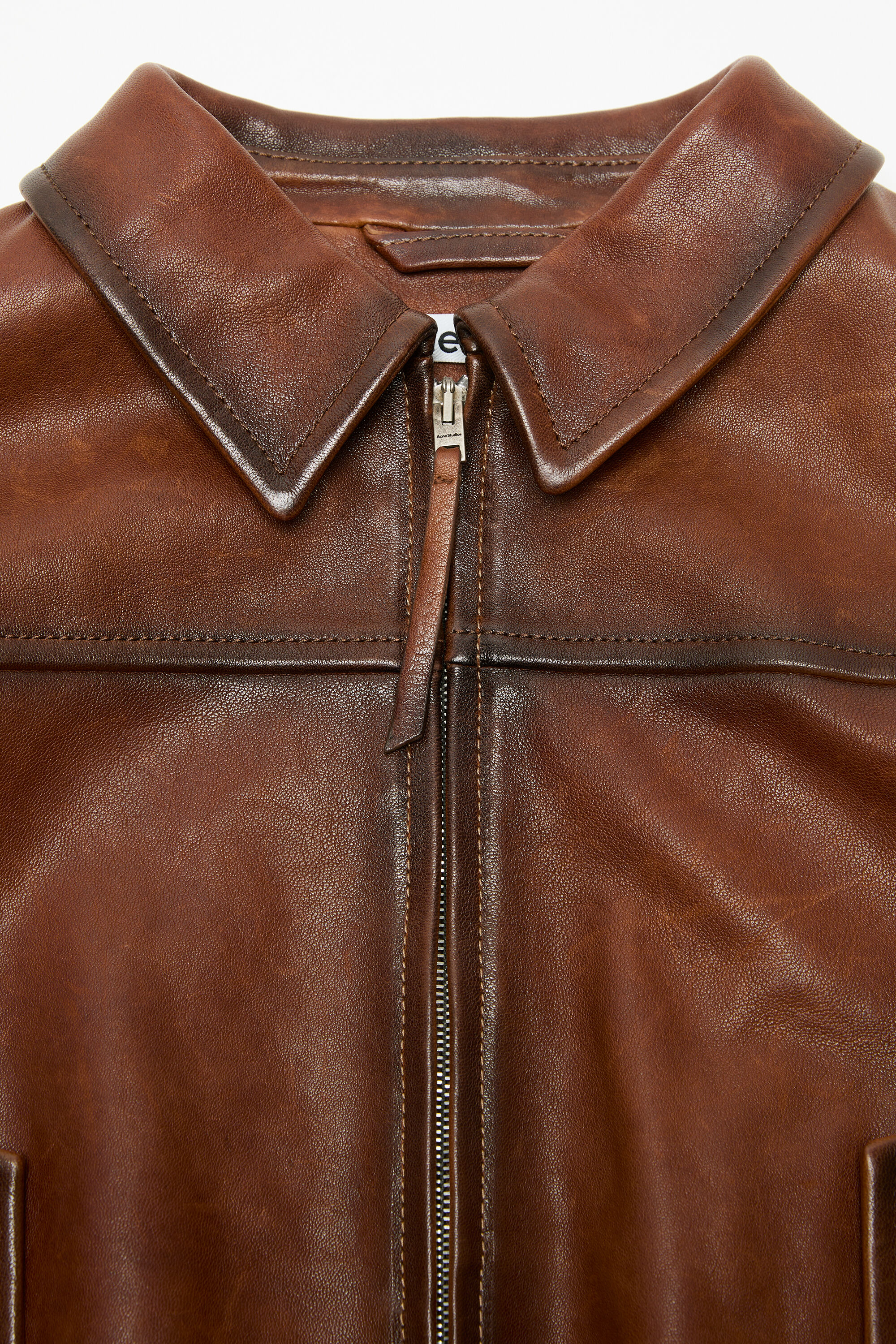 Acne Studios - Leather bomber jacket - Tobacco brown