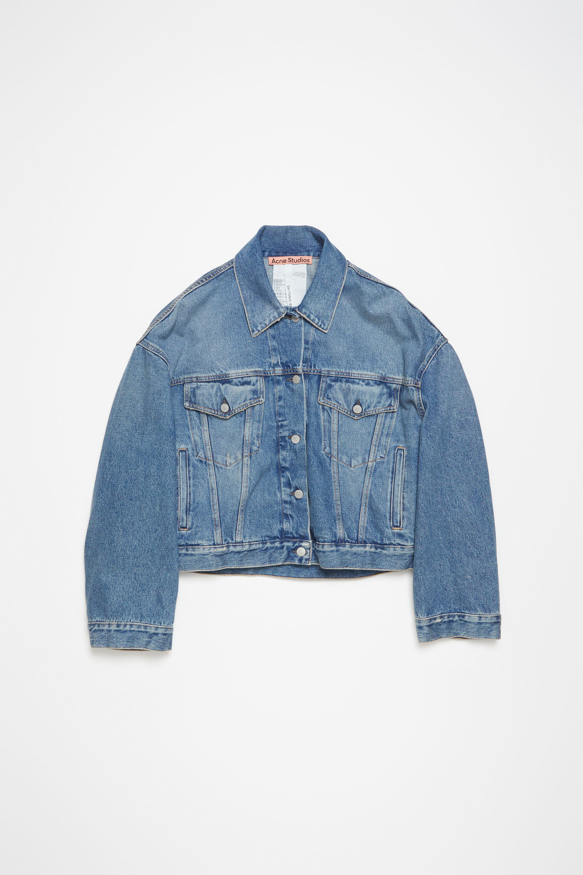 Acne Studios - Denim jacket - Relaxed cropped fit - Mid Blue