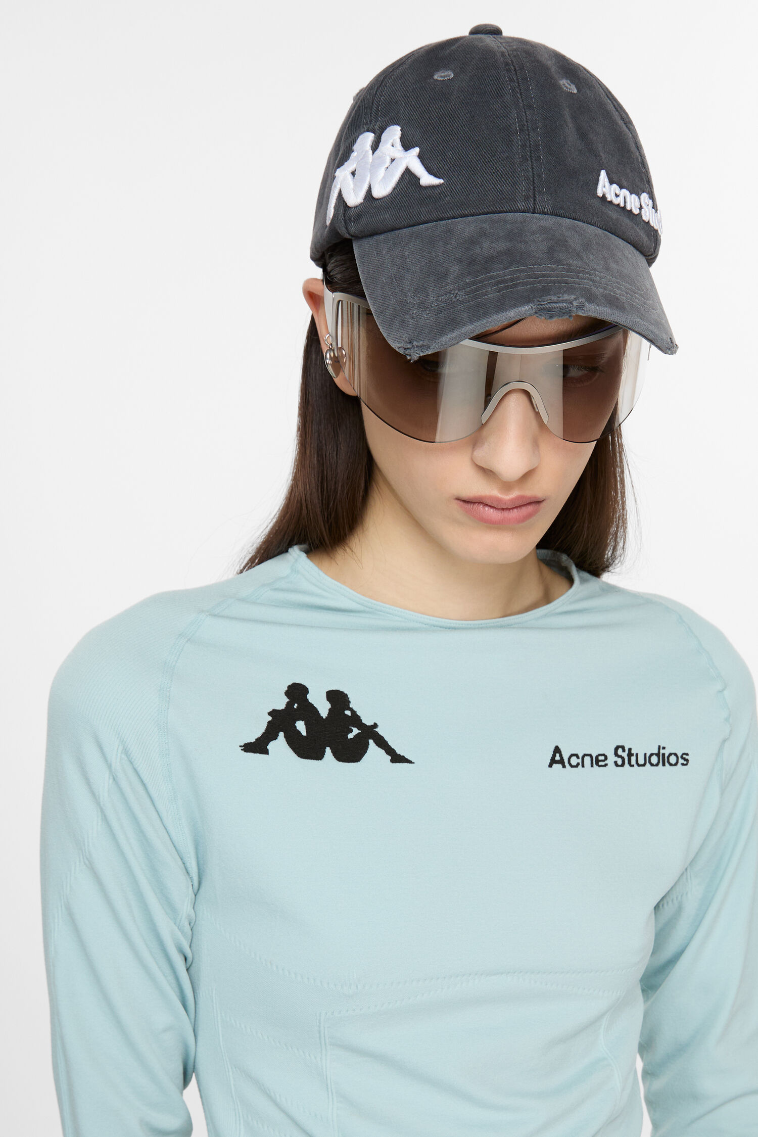 Acne Studios - Twill logo cap - Acne Studios x Kappa - Black