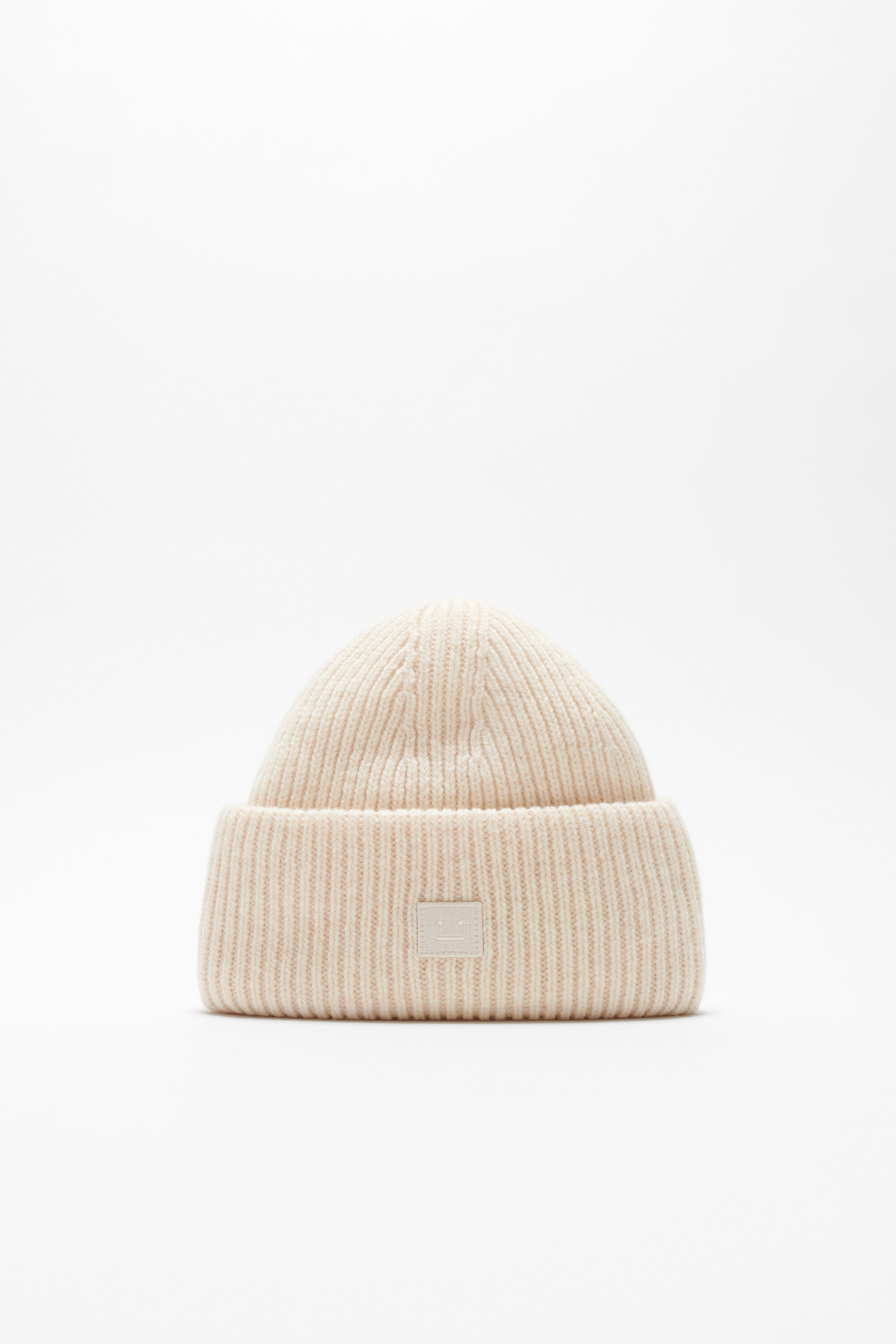 Acne Studios - Small face logo beanie - Oatmeal melange