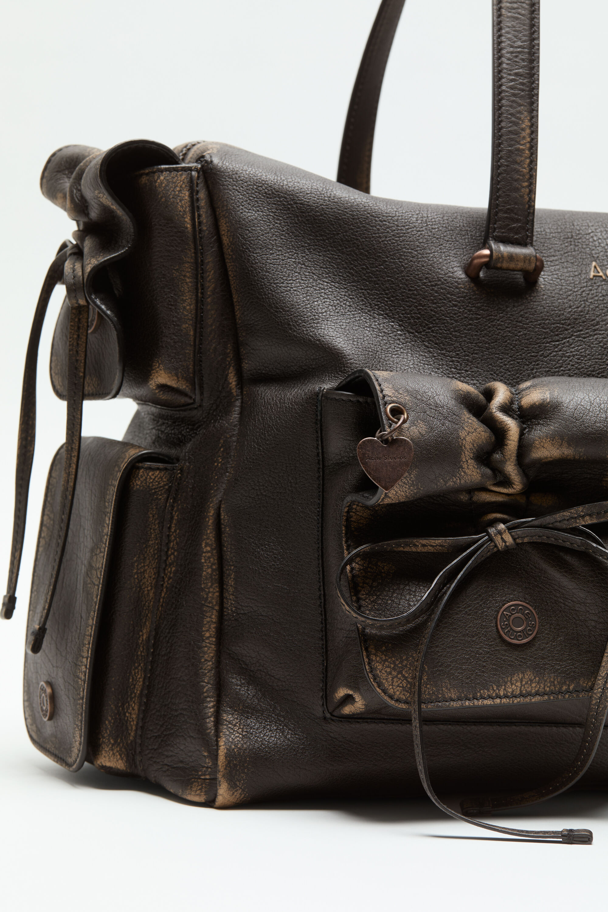 Acne Studios - Multipocket tote bag - Dark brown/beige