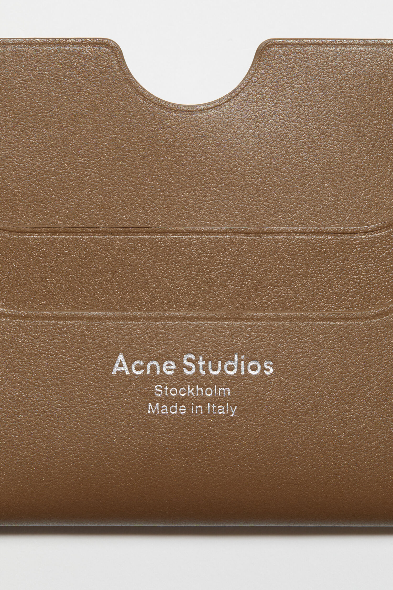 Acne Studios - Leather card holder - Camel brown