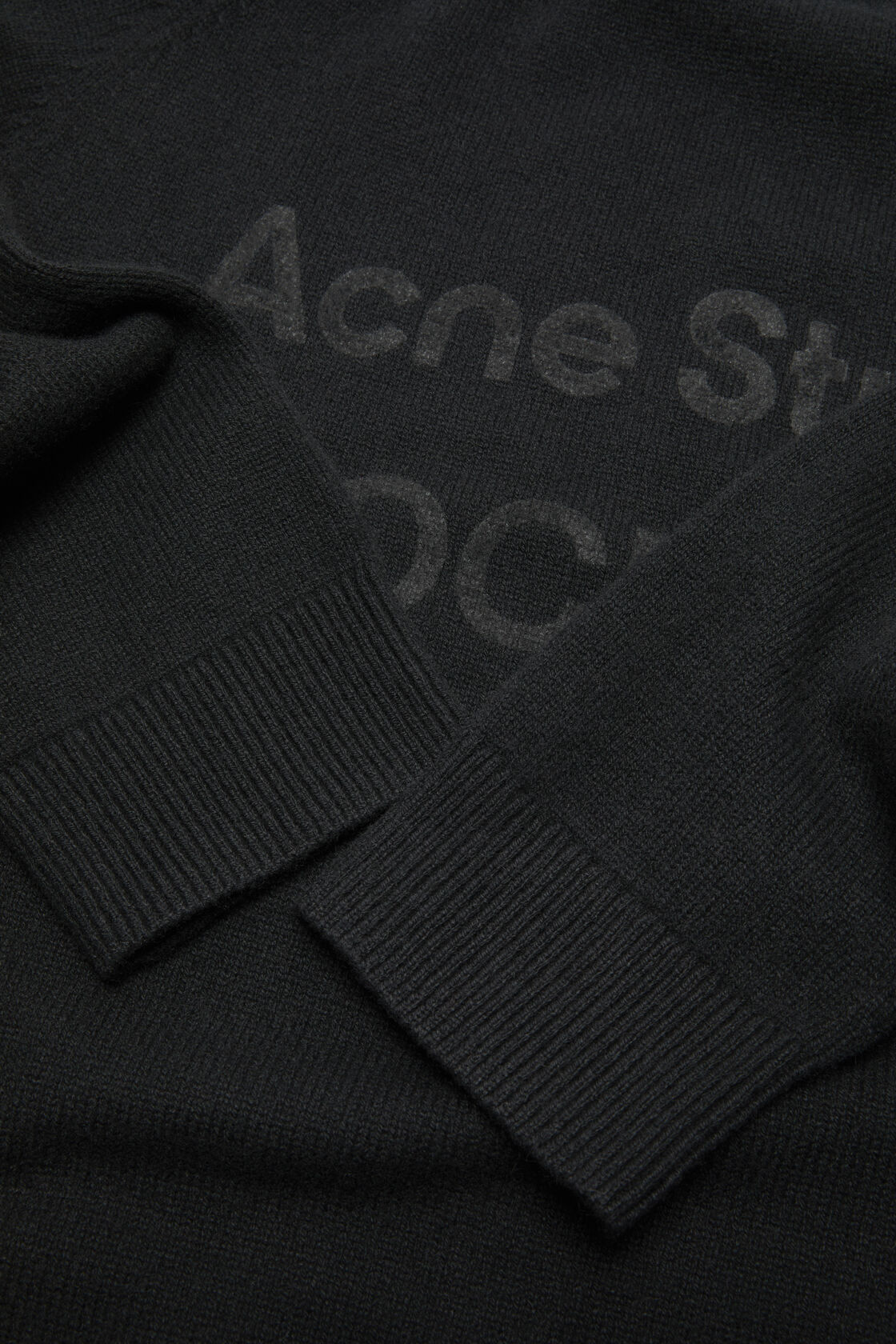 Acne Studios - Wool logo jumper - Black/black