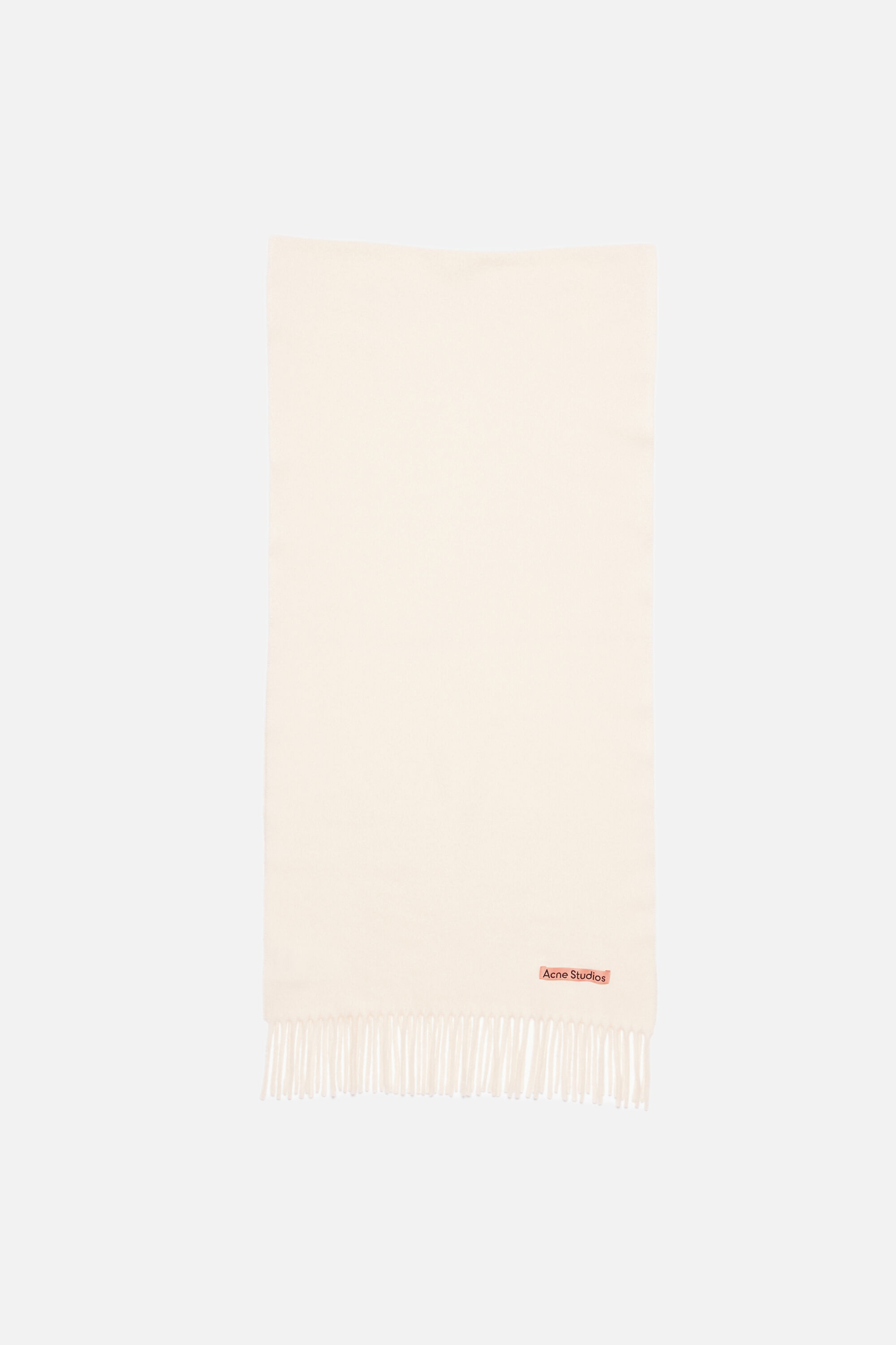 Acne Studios - Fringe wool scarf – Narrow - Warm white