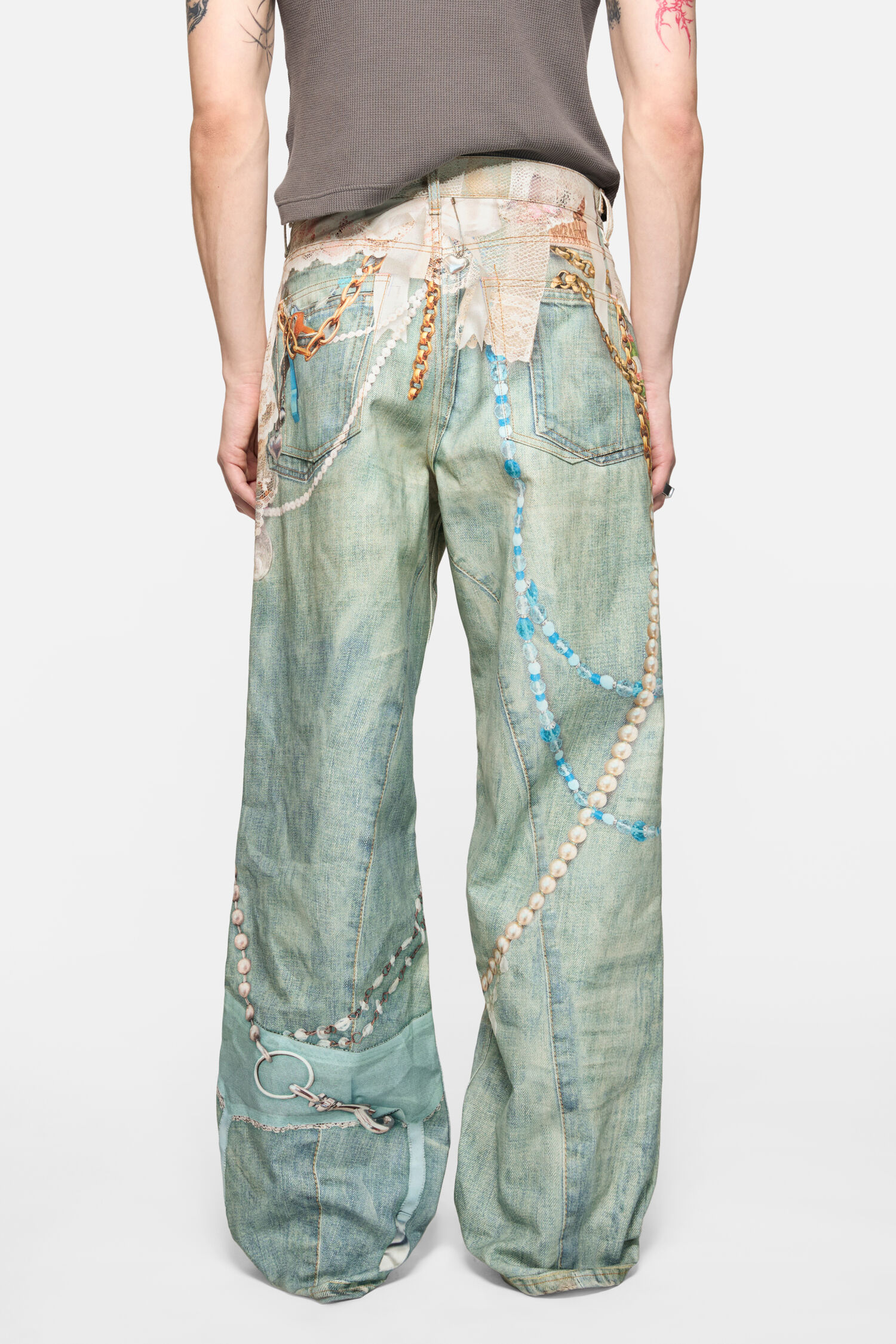 Acne Studios - Loose fit jeans - 1981 - White/green