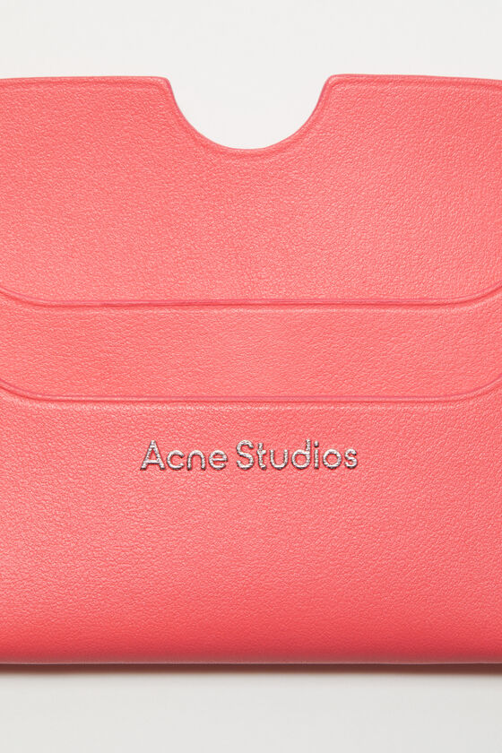 Acne Studios - Leather card holder - Electric pink