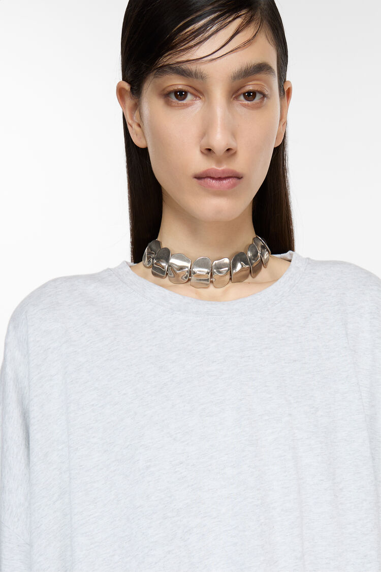 Acne Studios - Brass croco scale necklace - Silver