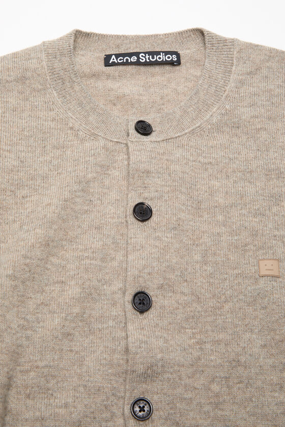 Acne Studios - Fitted cardigan - yak wool - Greige melange