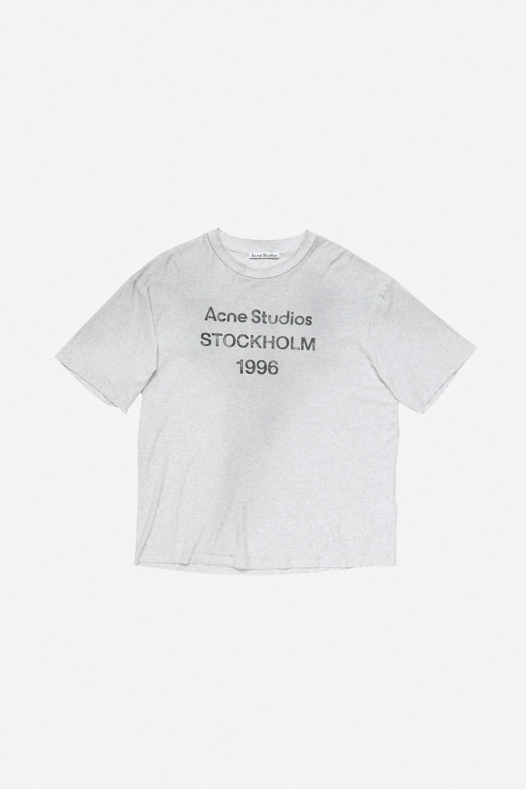 Acne Studios - Logo t-shirt - Relaxed unisex fit - Pale Grey Melange