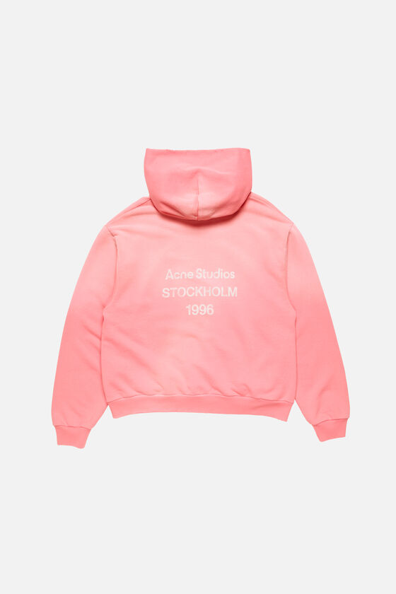 Acne Studios - Fleece logo hoodie - Tango pink
