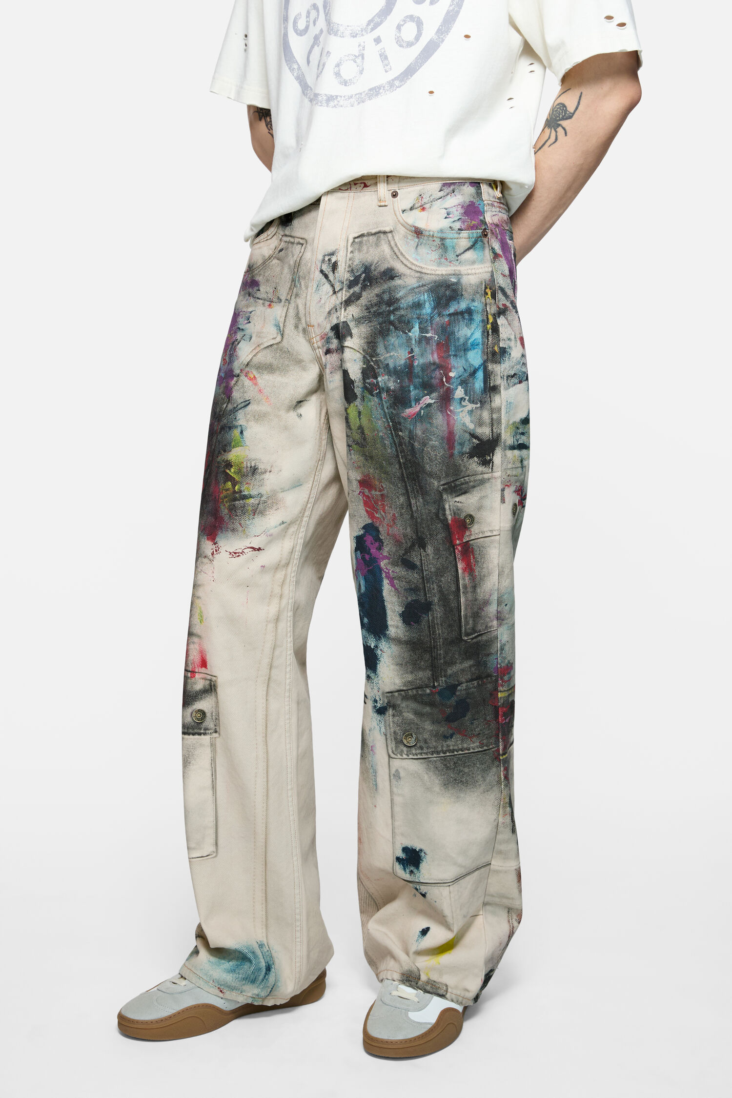 Acne Studios - Loose fit jeans - 1981 - White/multi