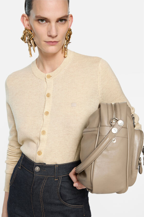 Acne Studios - Cadigan yak wool - fitted fit - Oatmeal melange