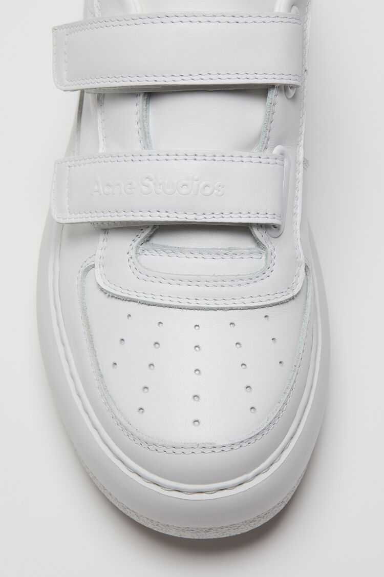 Acne Studios - Velcro strap platform sneakers - Optic white/optic white