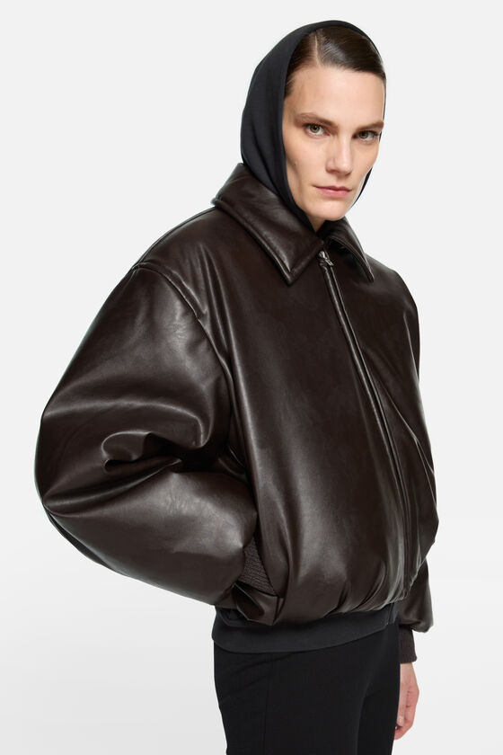 Acne Studios - Coated bomber jacket - Dark brown