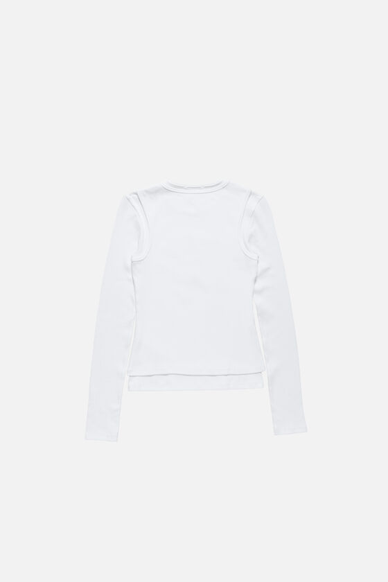 Acne Studios - Layered logo t-shirt - Optic White